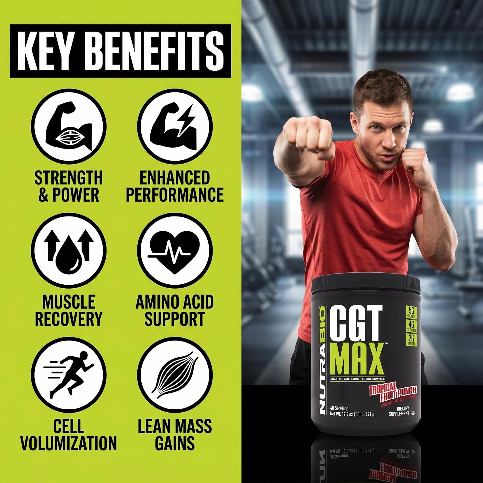 Creatine powder for enhanced performance
