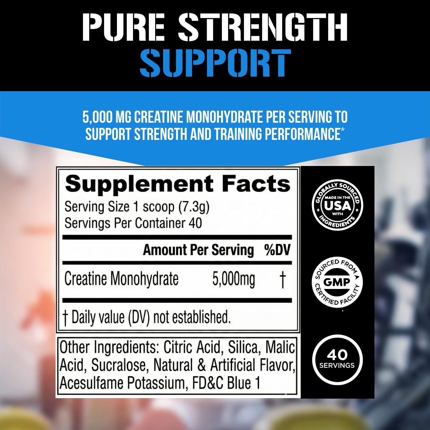 Creatine powder for post-workout recovery
