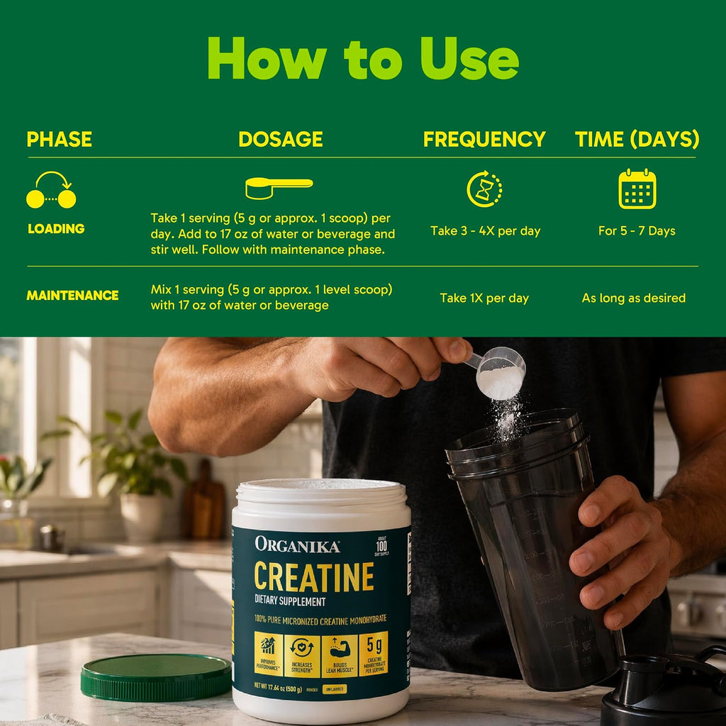 Creatine powder for post-workout recovery