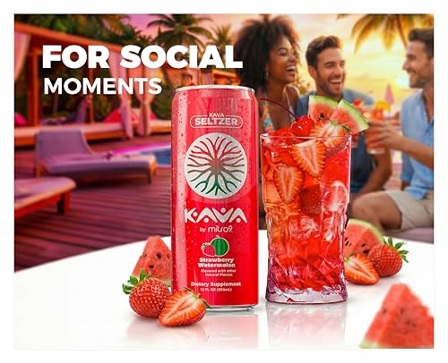 Crisp sparkling drink with kava extract