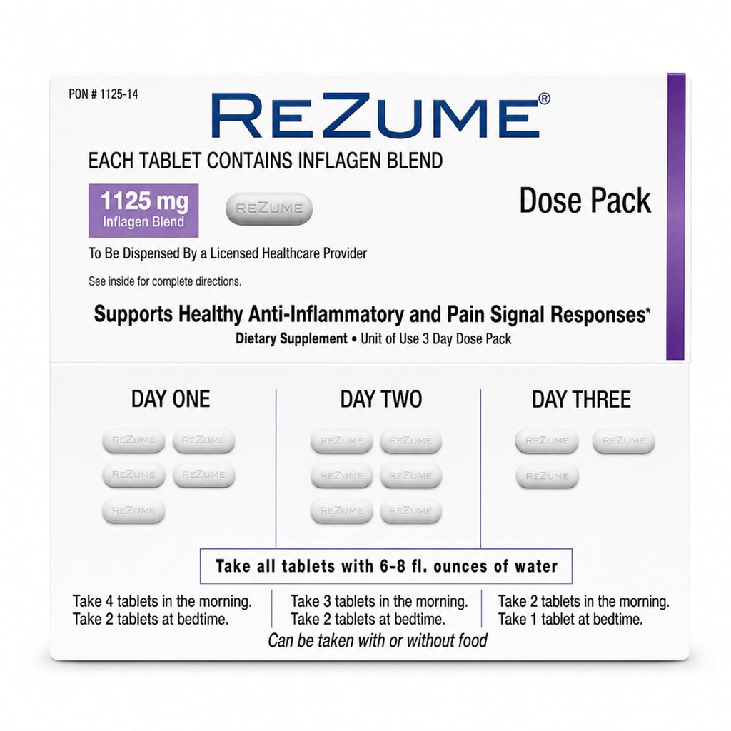 CryoDerm REZUME tablets for inflammation relief