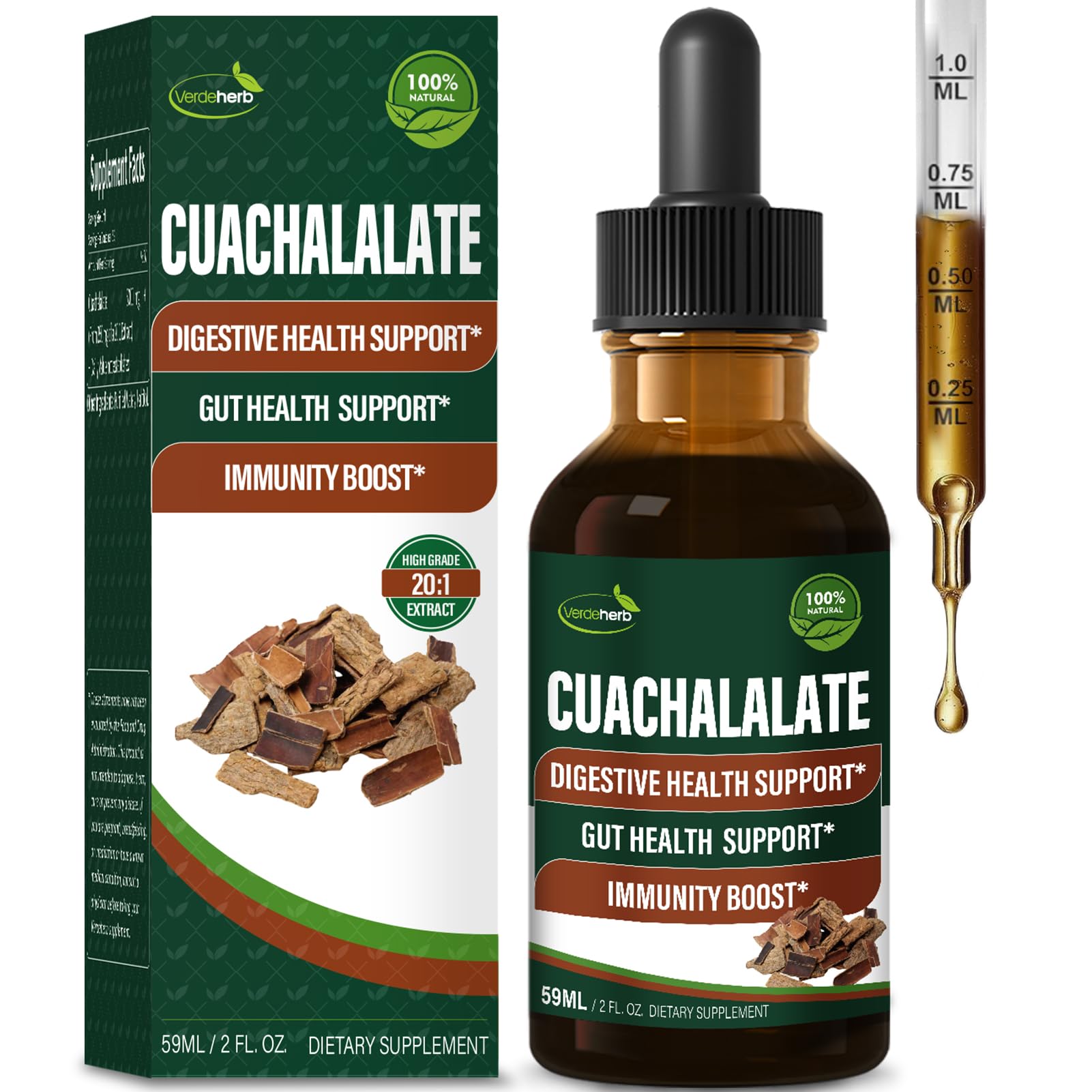 Cuachalalate drops for gut health
