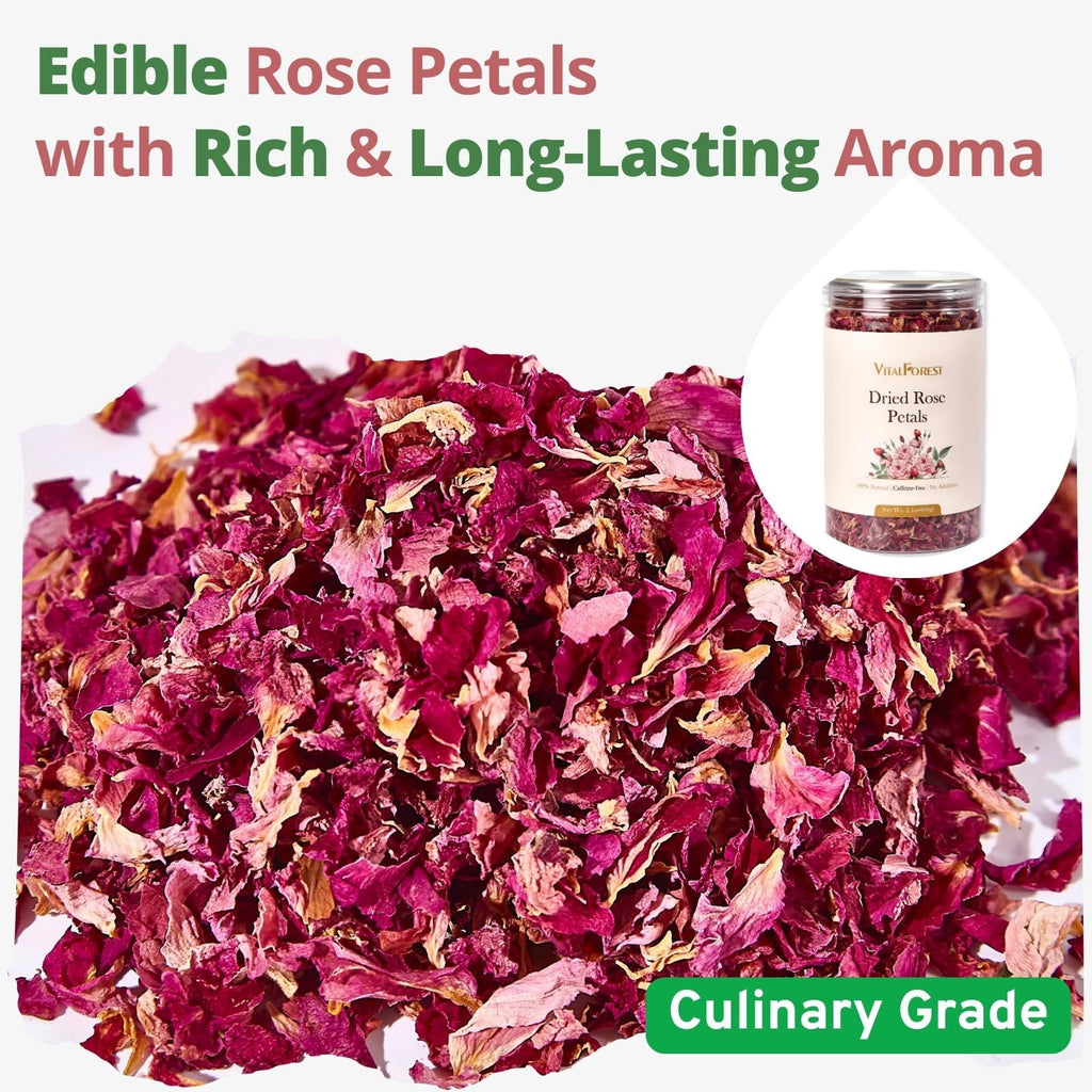 culinary rose petals for herbal infusions