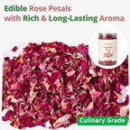 culinary rose petals for herbal infusions