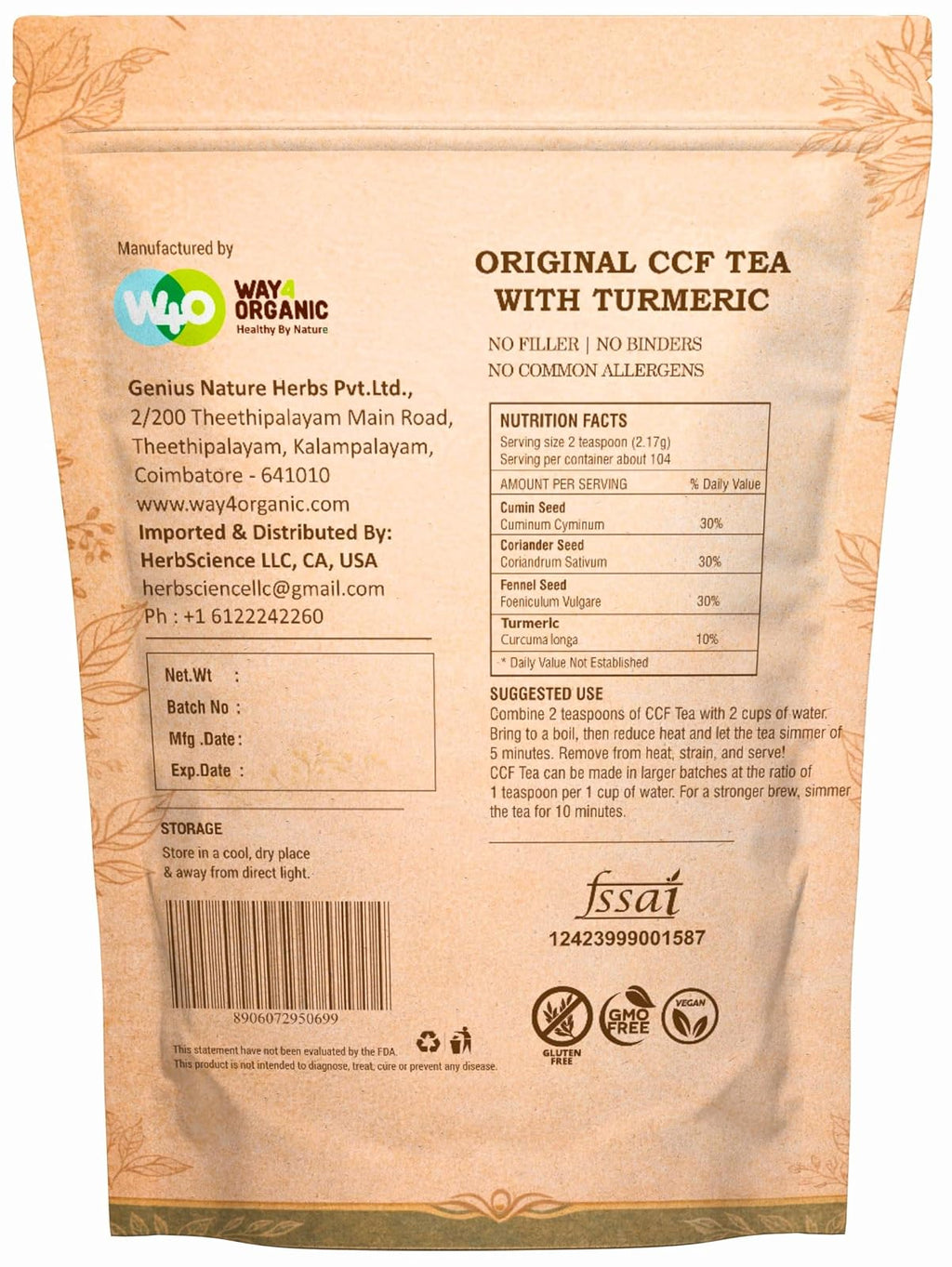 cumin coriander fennel tea blend