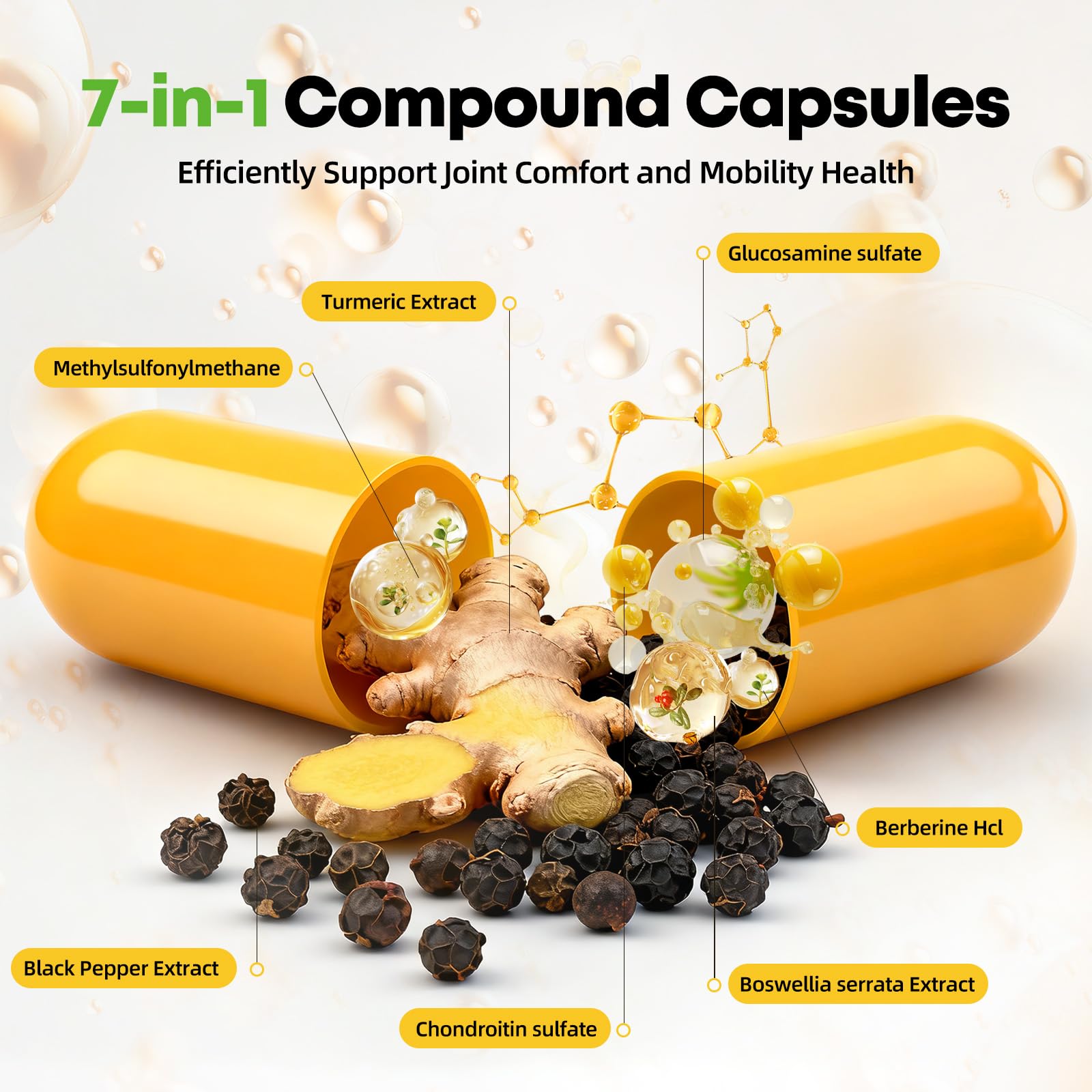Curcumin capsules for antioxidant support
