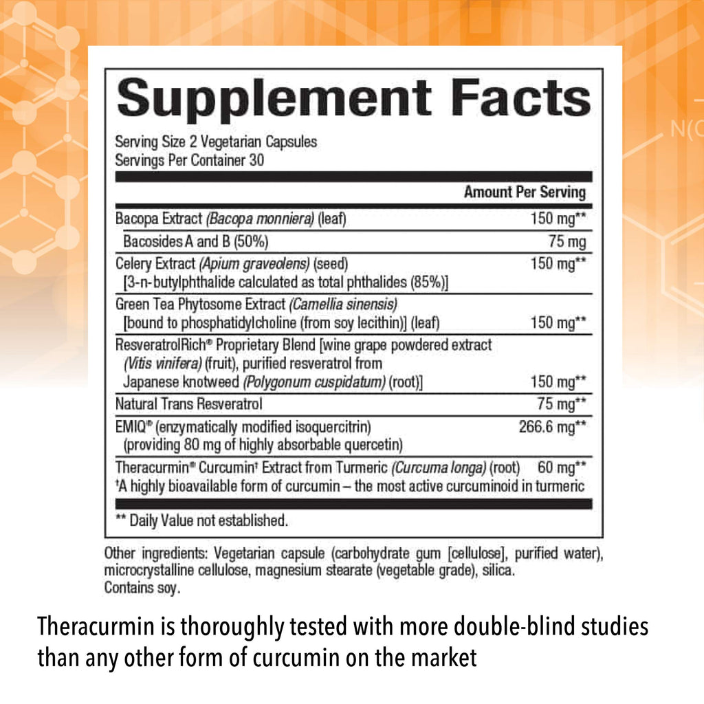 Curcumin capsules with Bacopa benefits