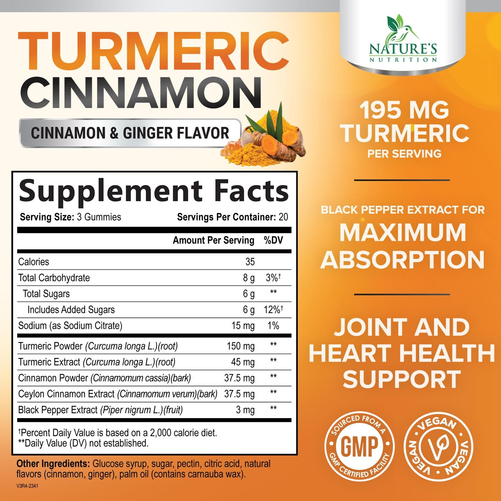 Curcumin gummies with 95% curcuminoids