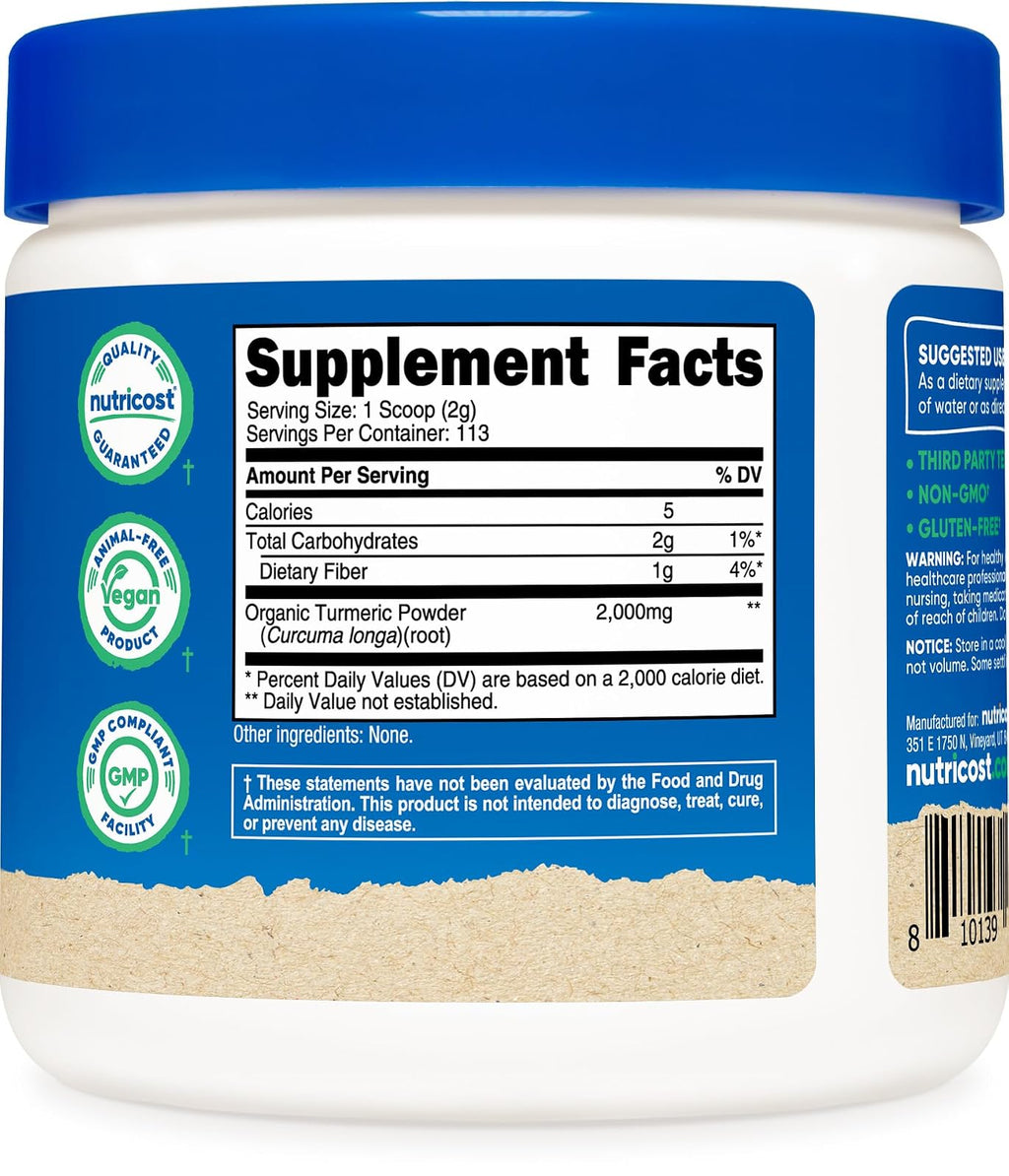 curcumin rich turmeric root powder