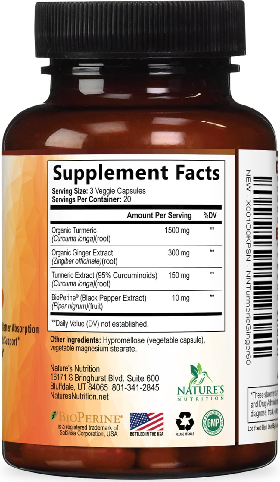 Curcumin supplement with ginger benefits