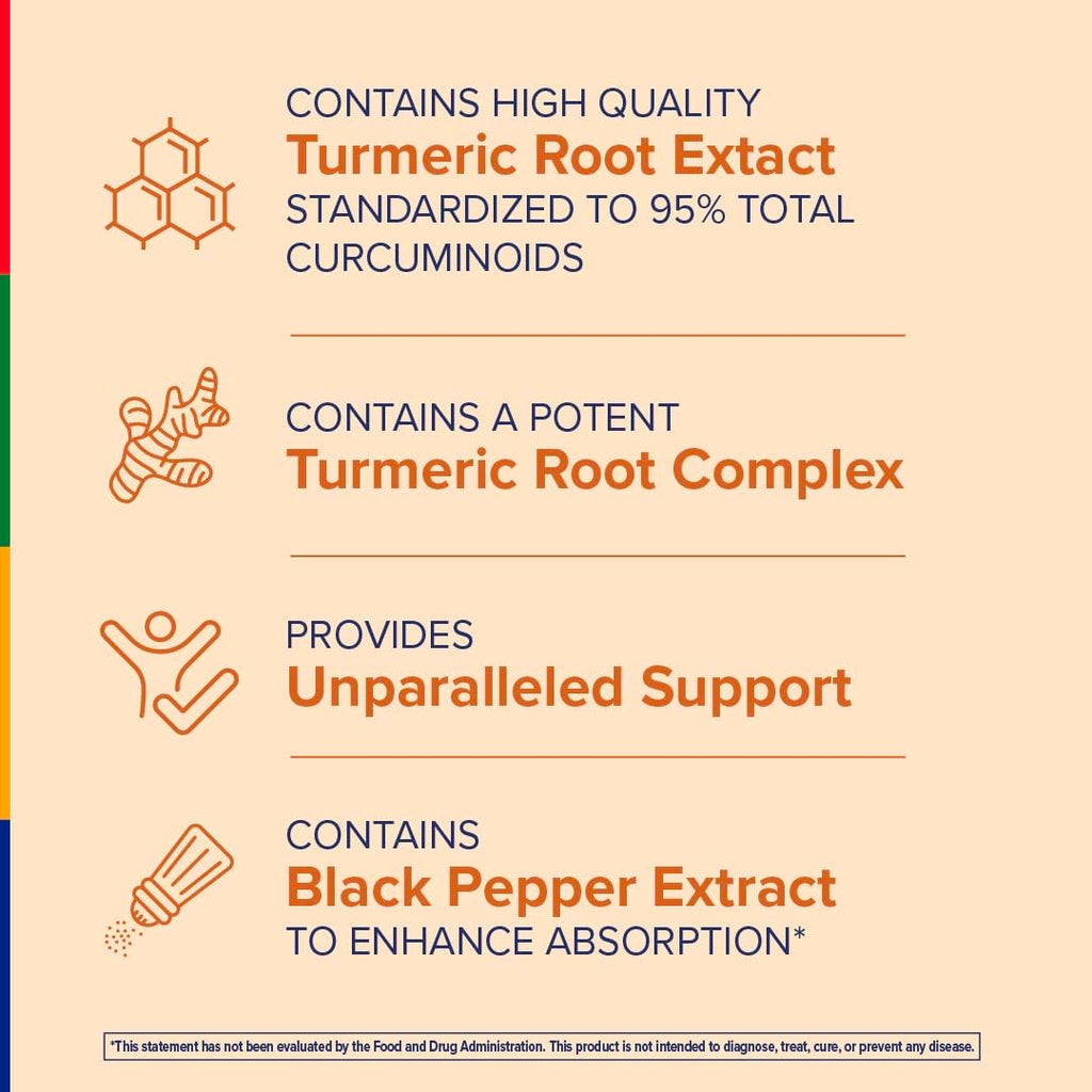 Curcumin with black pepper for joint support