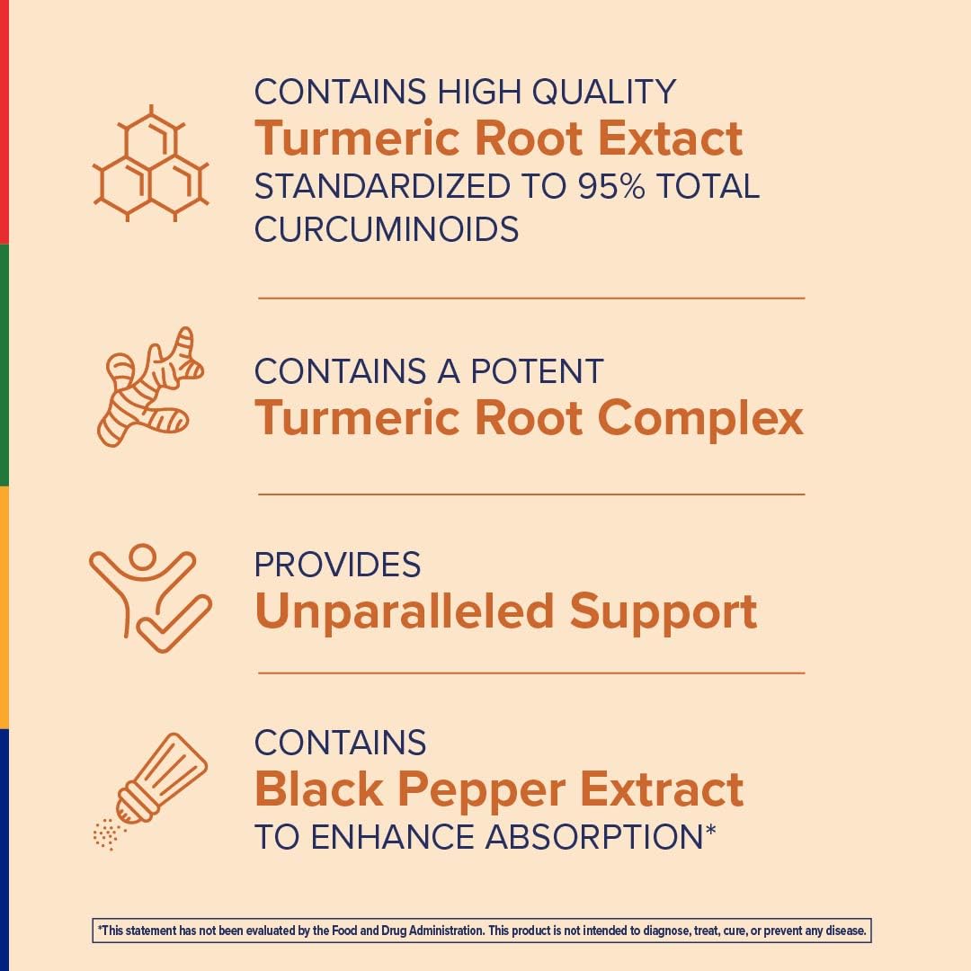 Curcumin with black pepper for joint support
