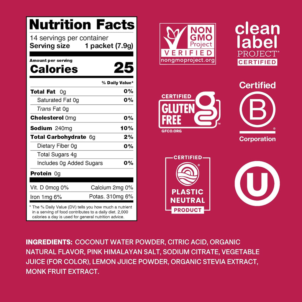 Cure Hydration 14 packets convenience