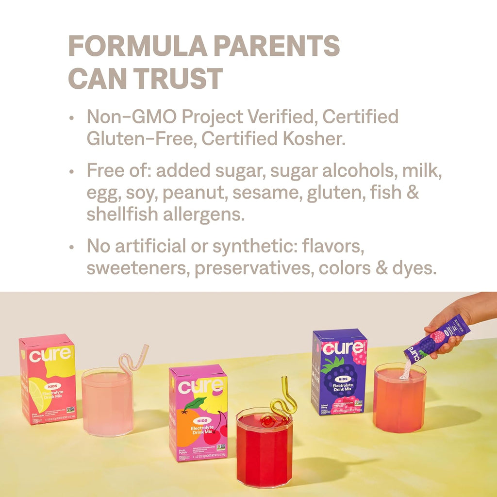 Cure Hydration kids drink mix packets
