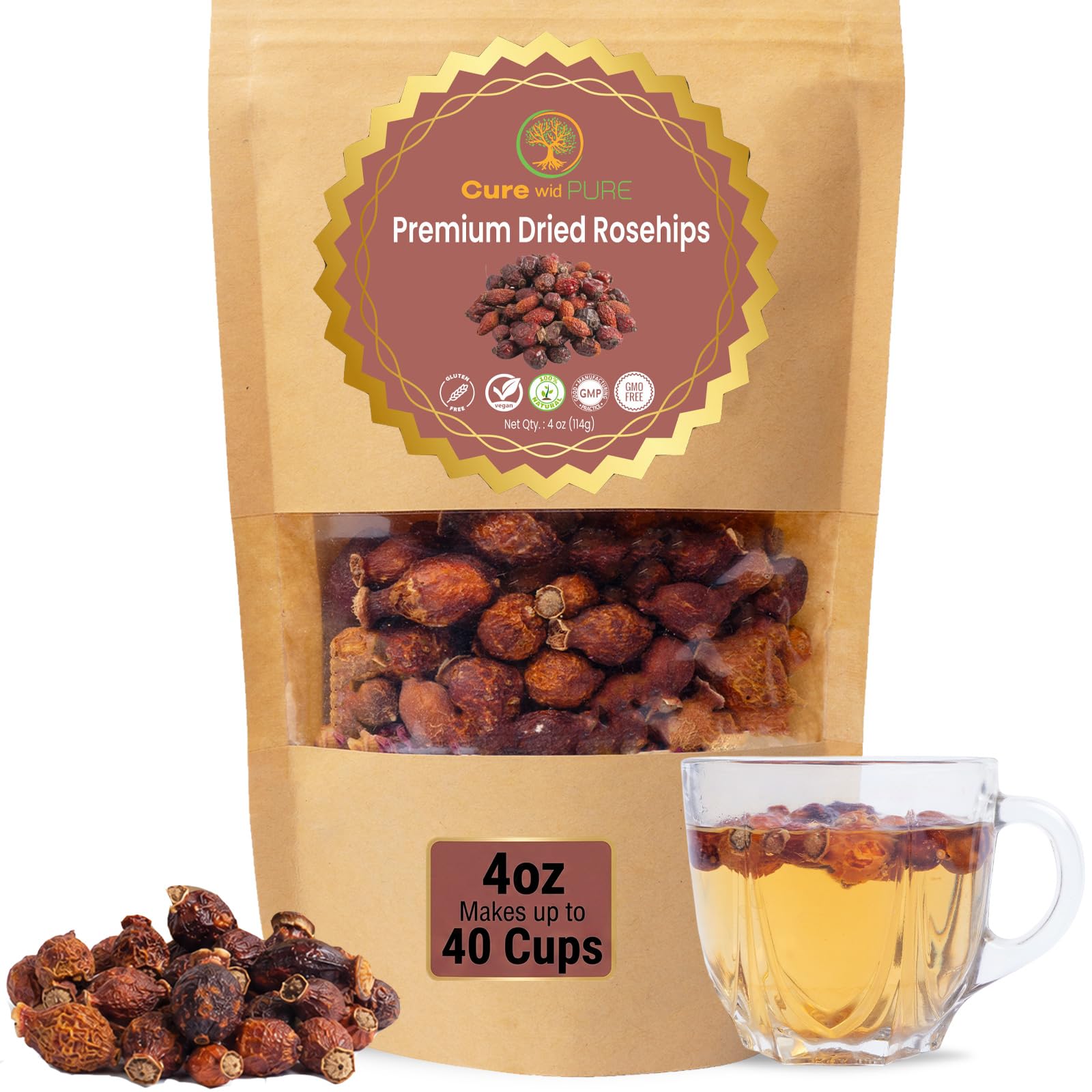 Cure wid dried rose hips tea