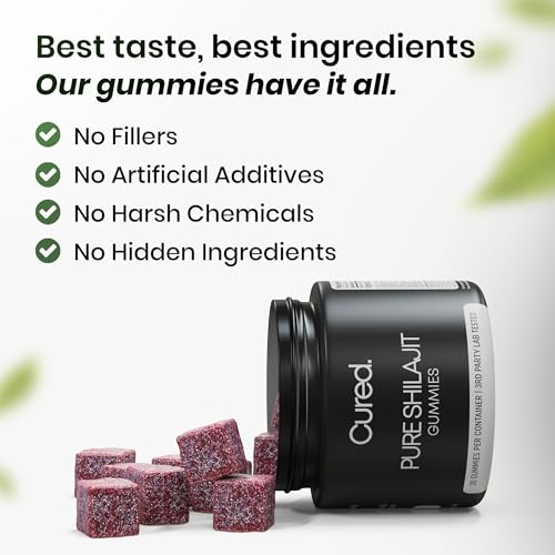 Cured Shilajit gummies for daily vitality