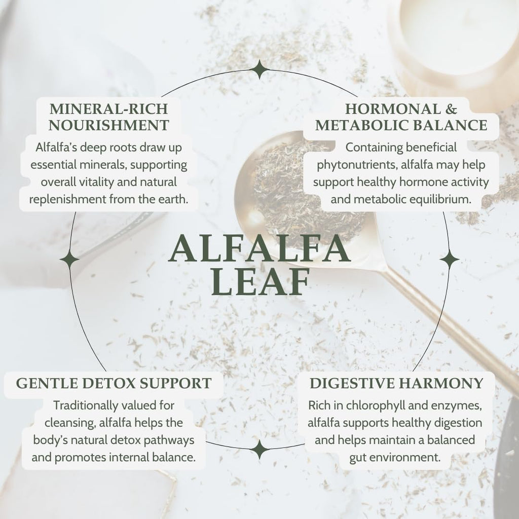 cut and sifted alfalfa tea