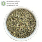 Cut and sifted alfalfa tea
