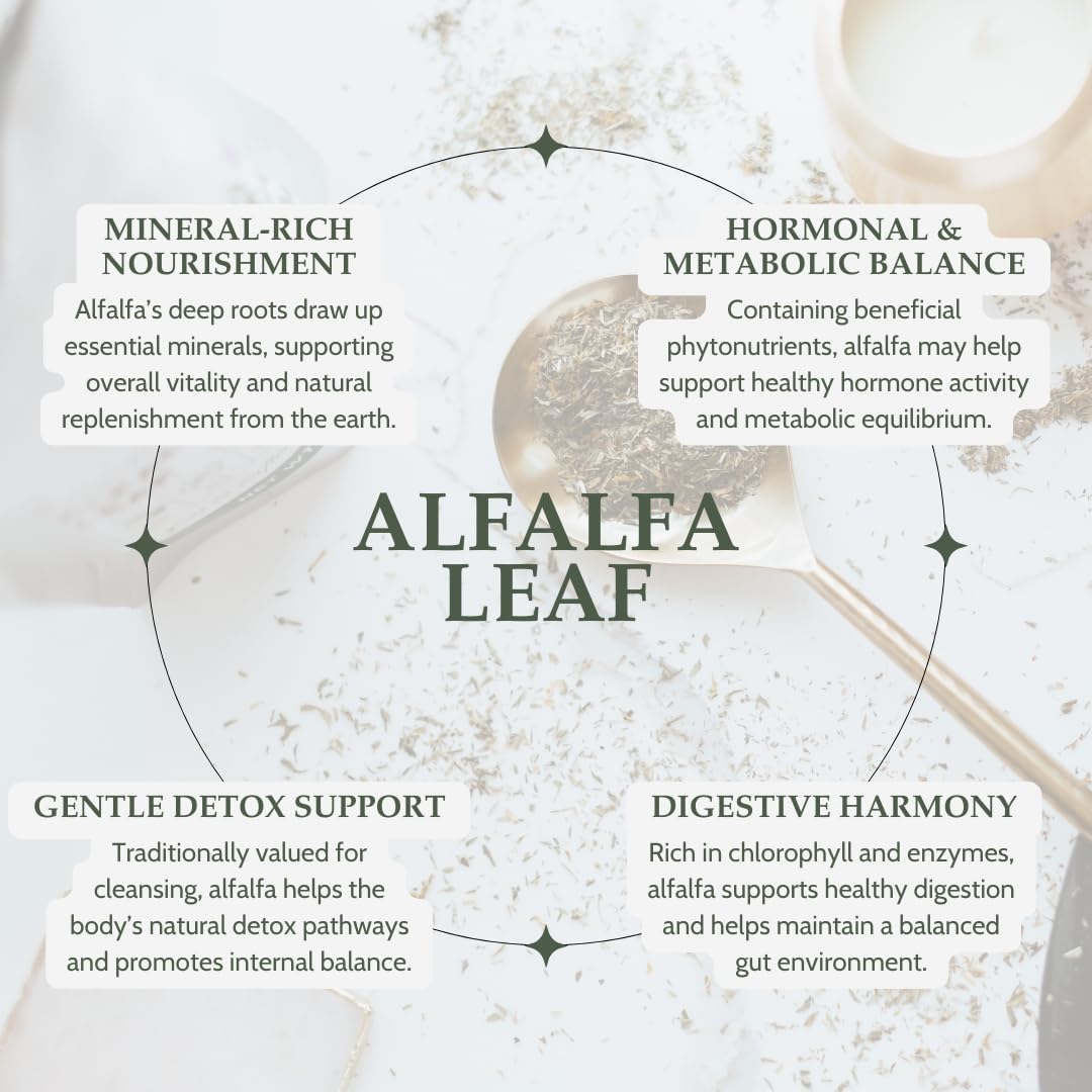 cut and sifted alfalfa tea