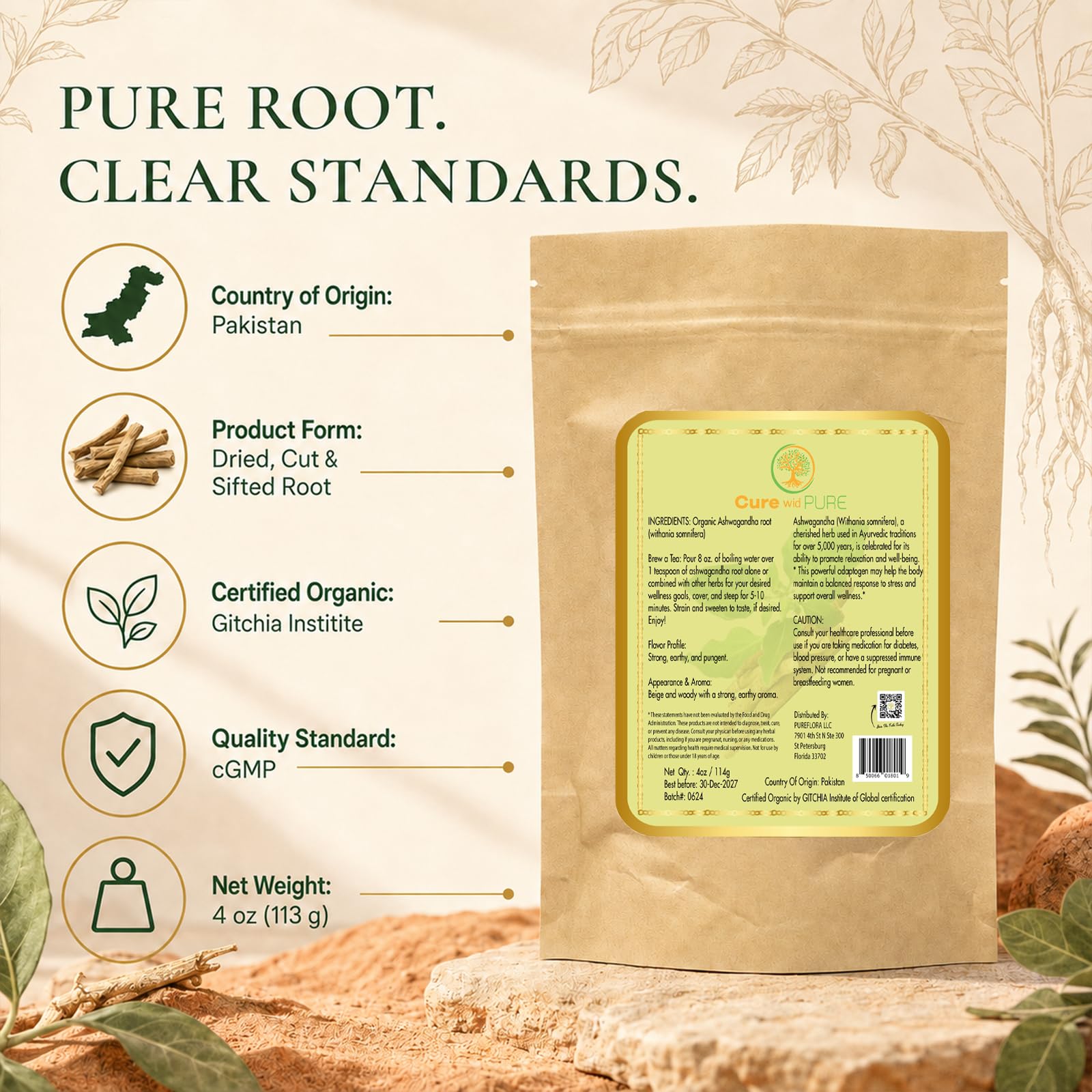 cut and sifted ashwagandha benefits