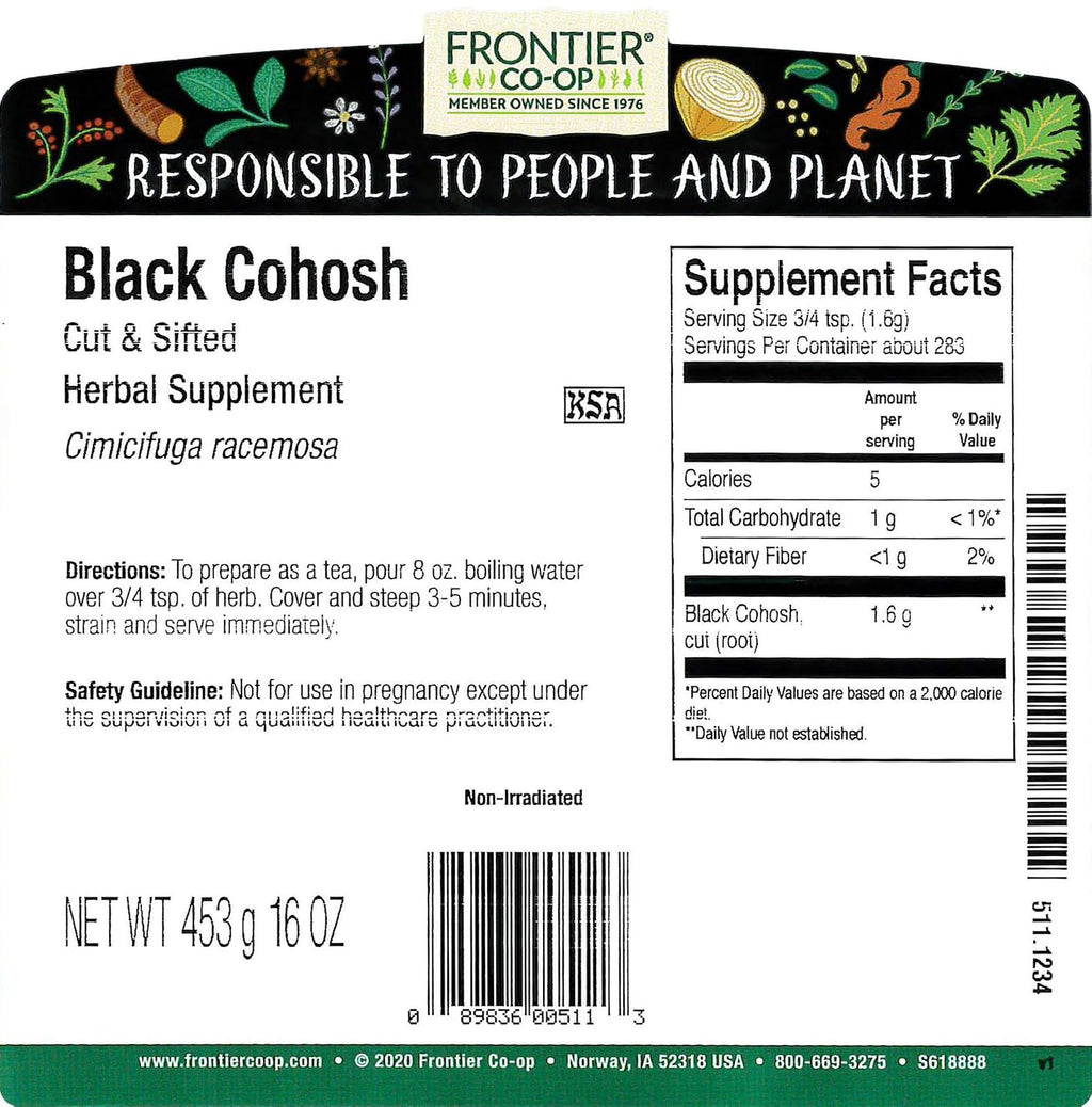 cut and sifted black cohosh benefits