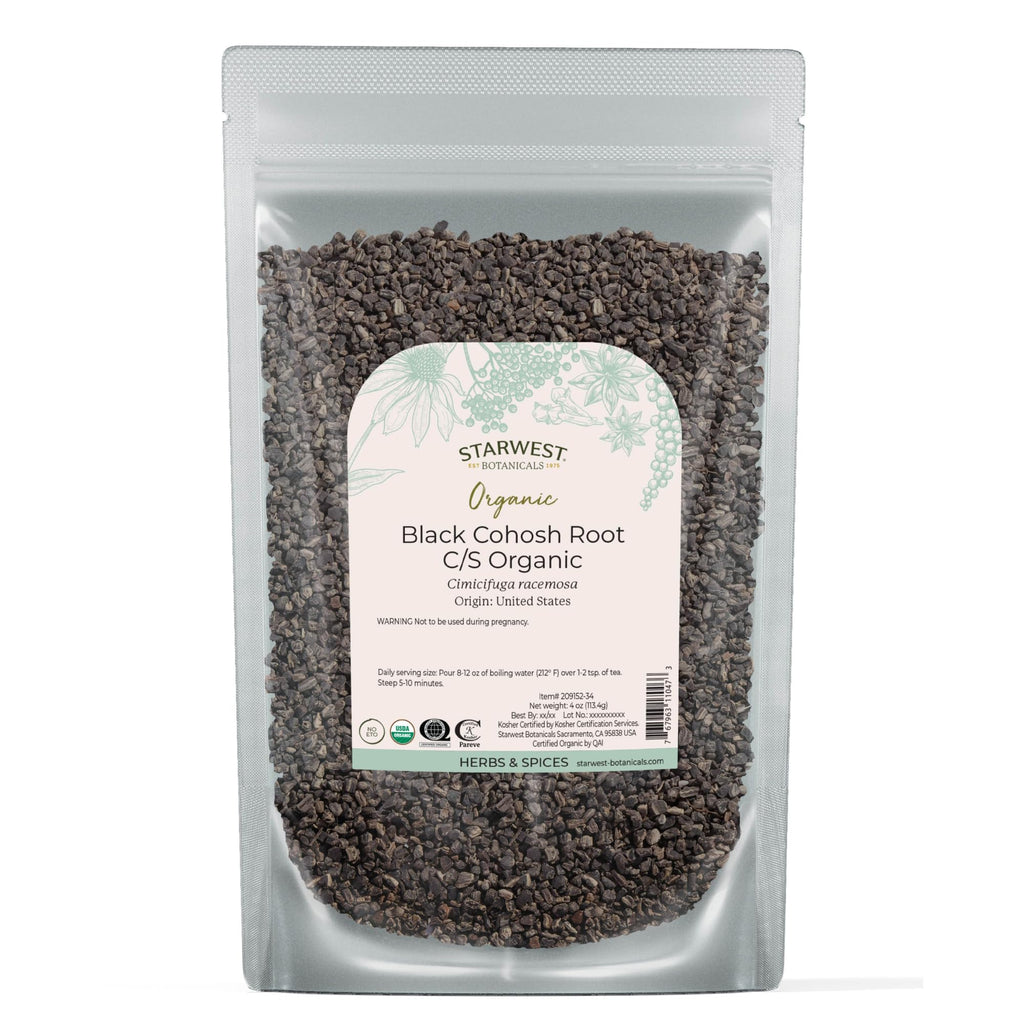 cut and sifted black cohosh herb