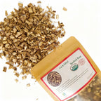 cut and sifted burdock root tea