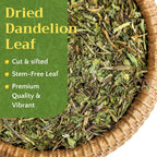 cut and sifted dandelion tea leaves