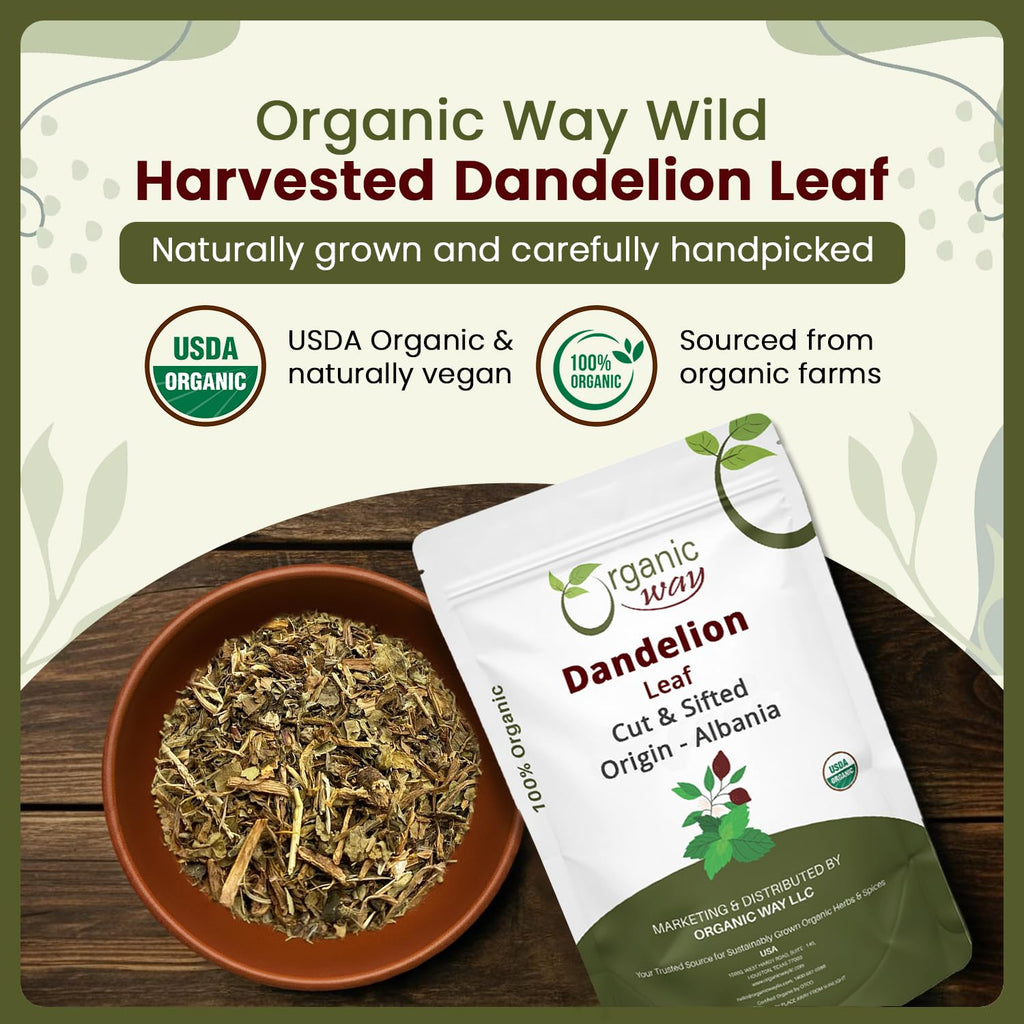 cut and sifted dandelion tea