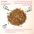 cut and sifted dandelion tea