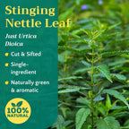 cut and sifted dried nettle leaves