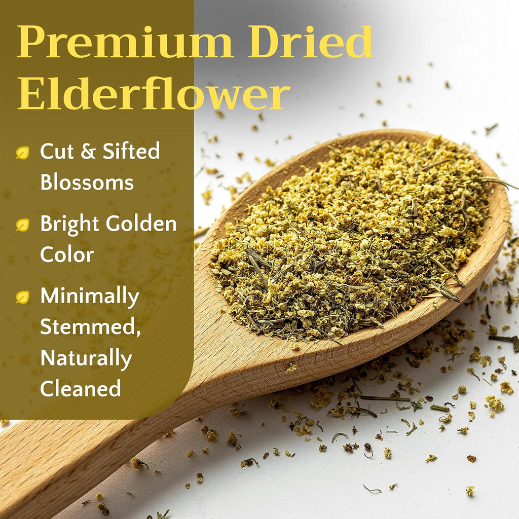cut and sifted elder flowers benefits