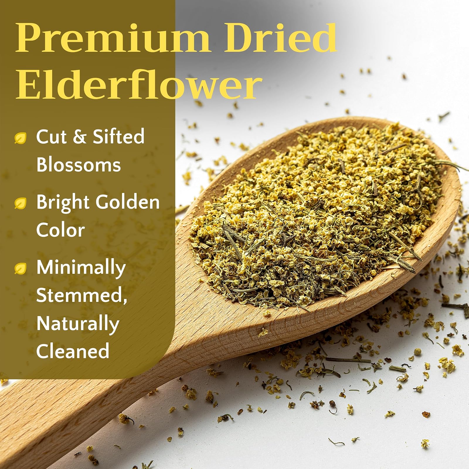 cut and sifted elder flowers benefits