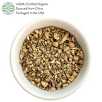 cut and sifted elecampane root for herbal infusions