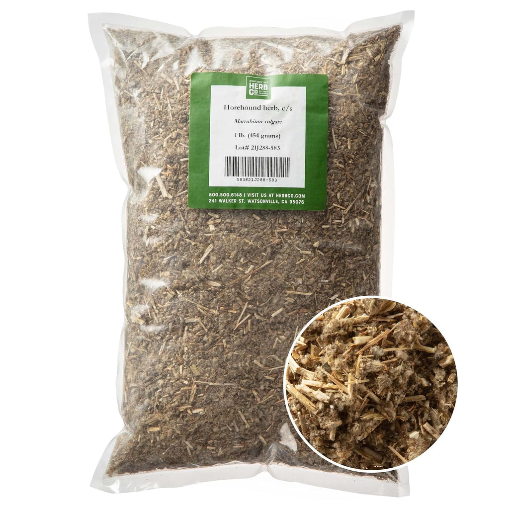 Cut and sifted horehound leaves