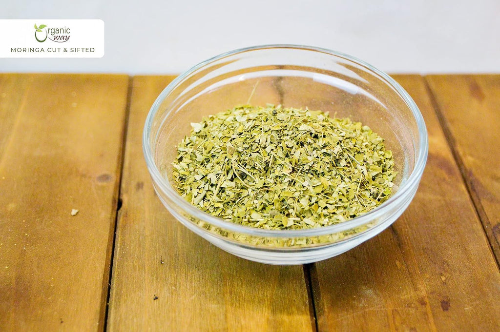 Cut and sifted Moringa Leaf herbal infusion