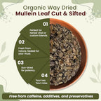 cut and sifted mullein leaf tea
