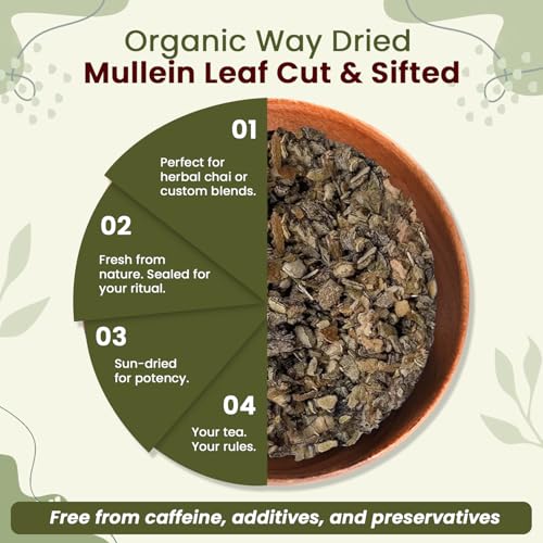 cut and sifted mullein leaf tea