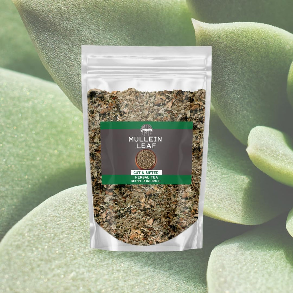 cut and sifted mullein leaf tea