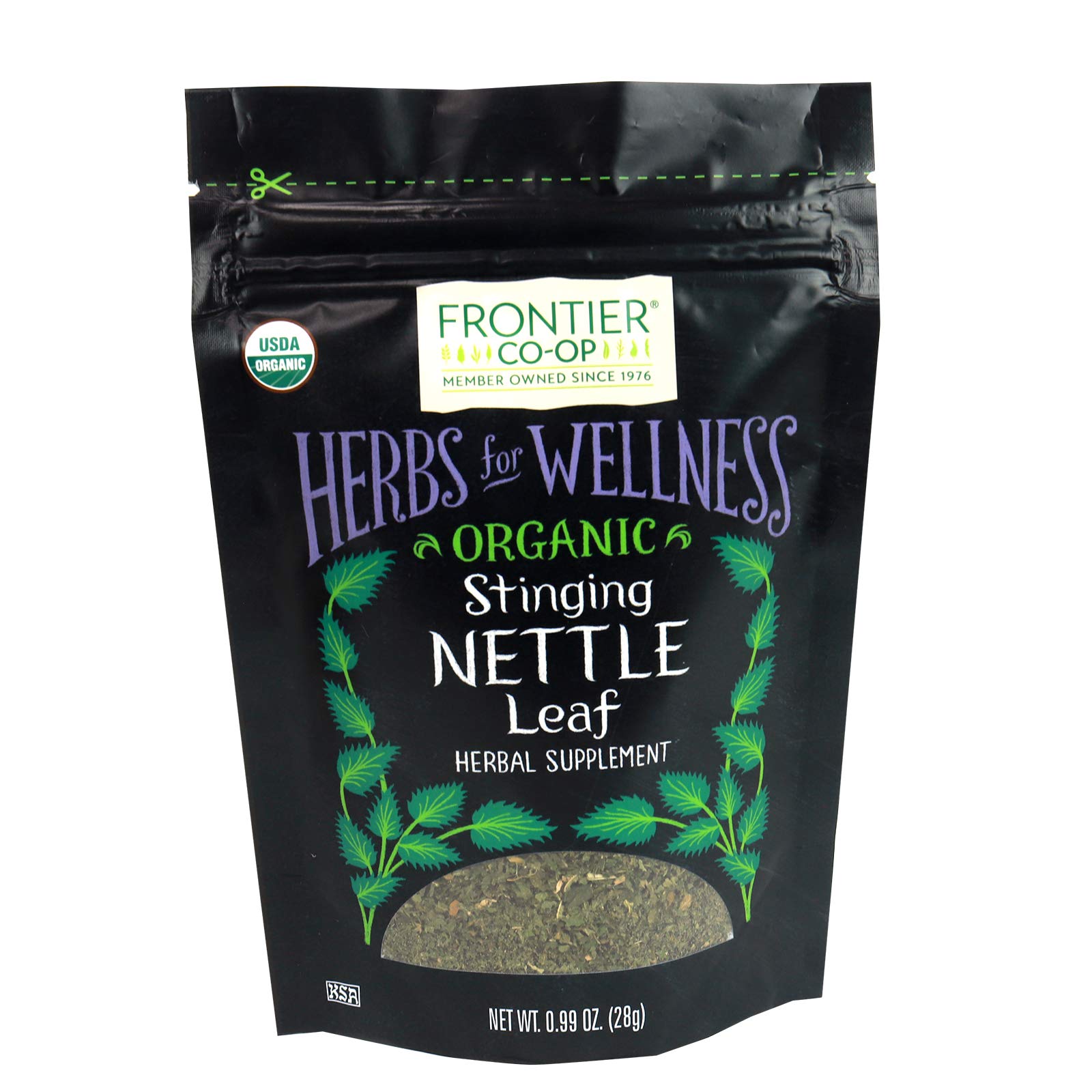 cut and sifted nettle for tea