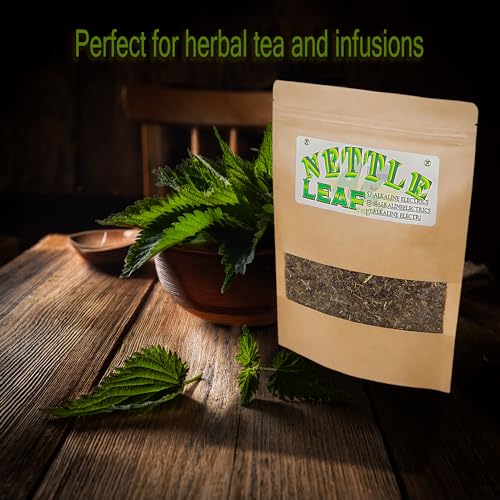cut and sifted nettle leaves