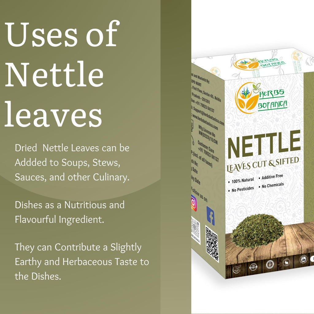 cut and sifted nettle leaves