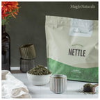 cut and sifted nettle tea