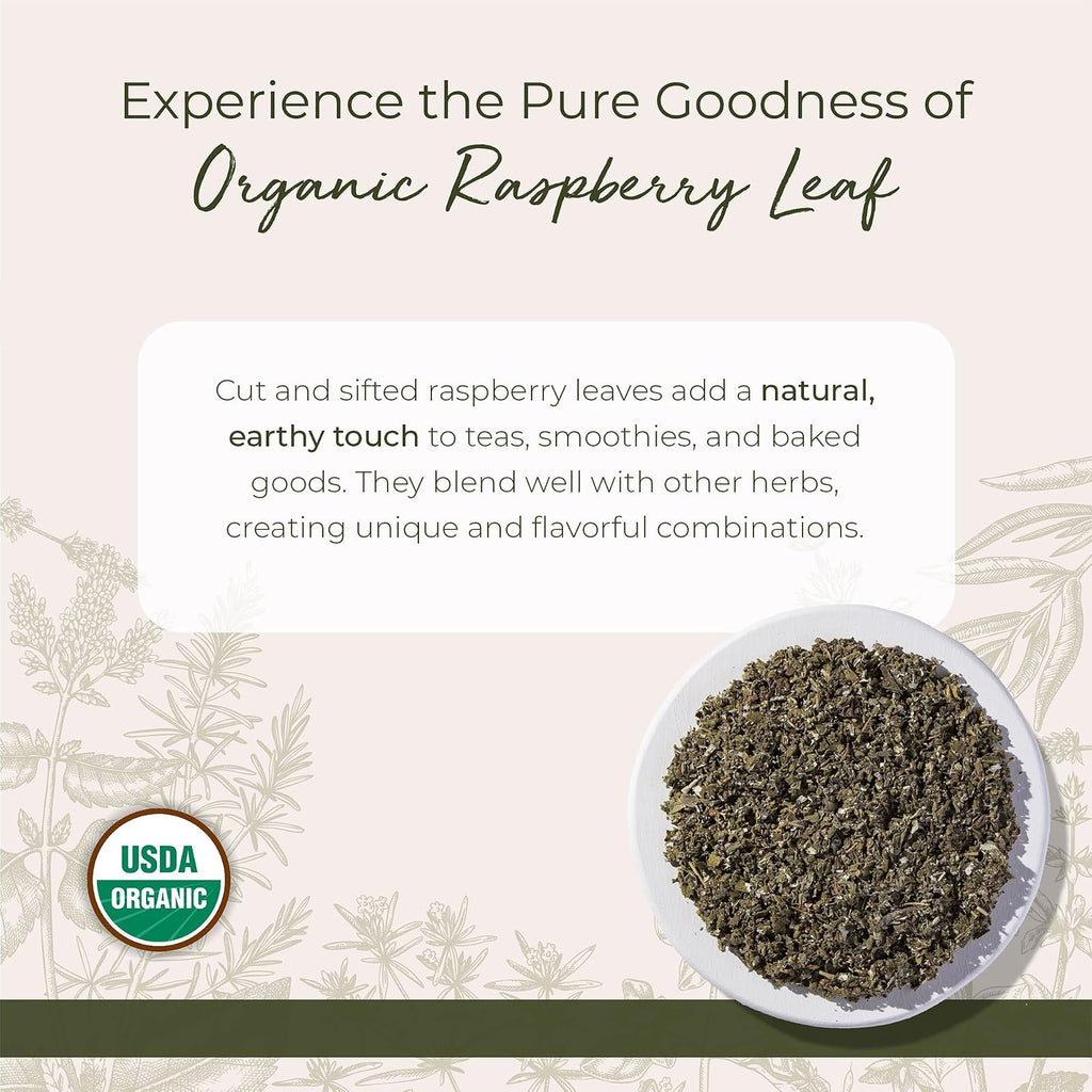 cut and sifted raspberry leaf tea