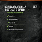 Cut and sifted sarsaparilla root benefits