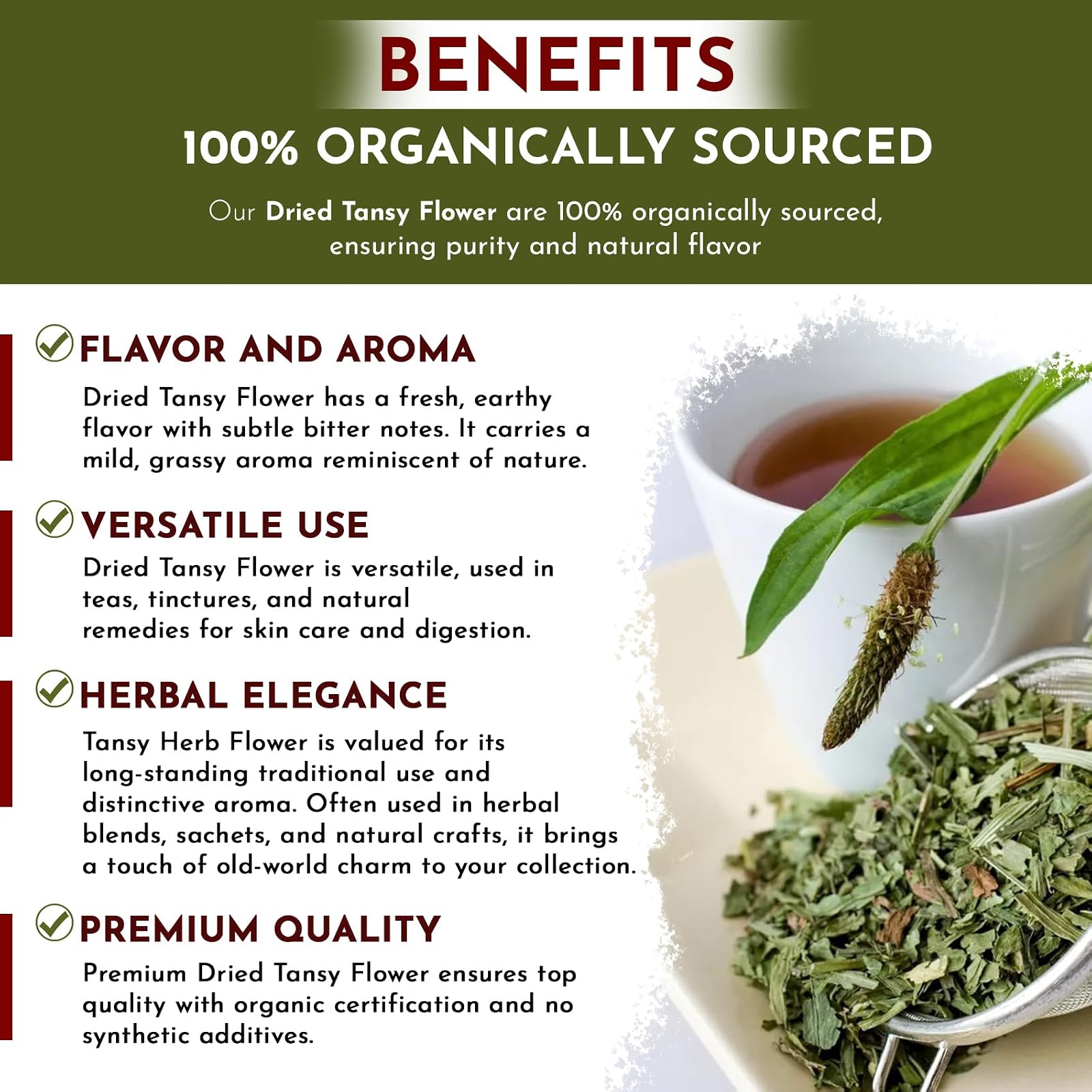 cut and sifted tansy tea