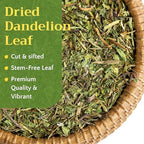 cut sifted dandelion herbal infusion