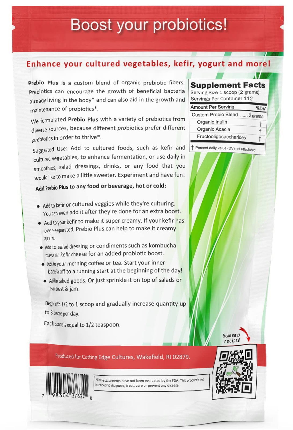 Cutting Edge Cultures fiber supplement