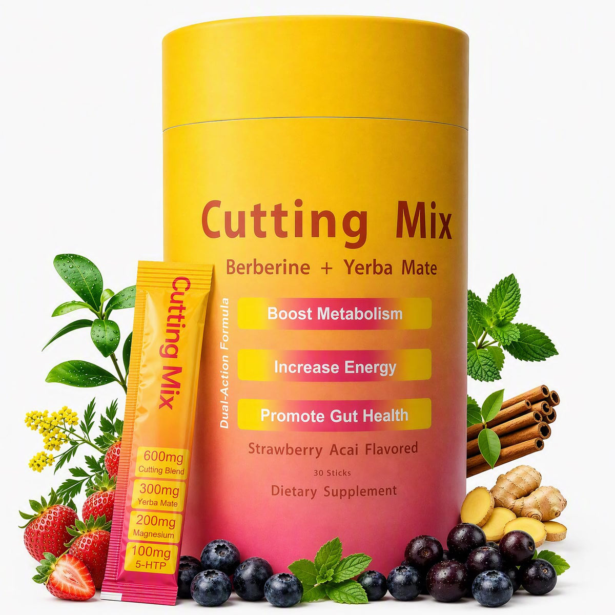 Cutting Mix Drink prebiotic strawberry flavour
