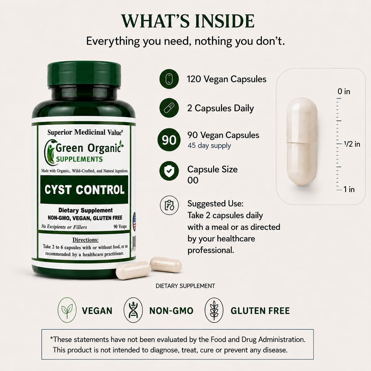 Cyst health support with Green Organic